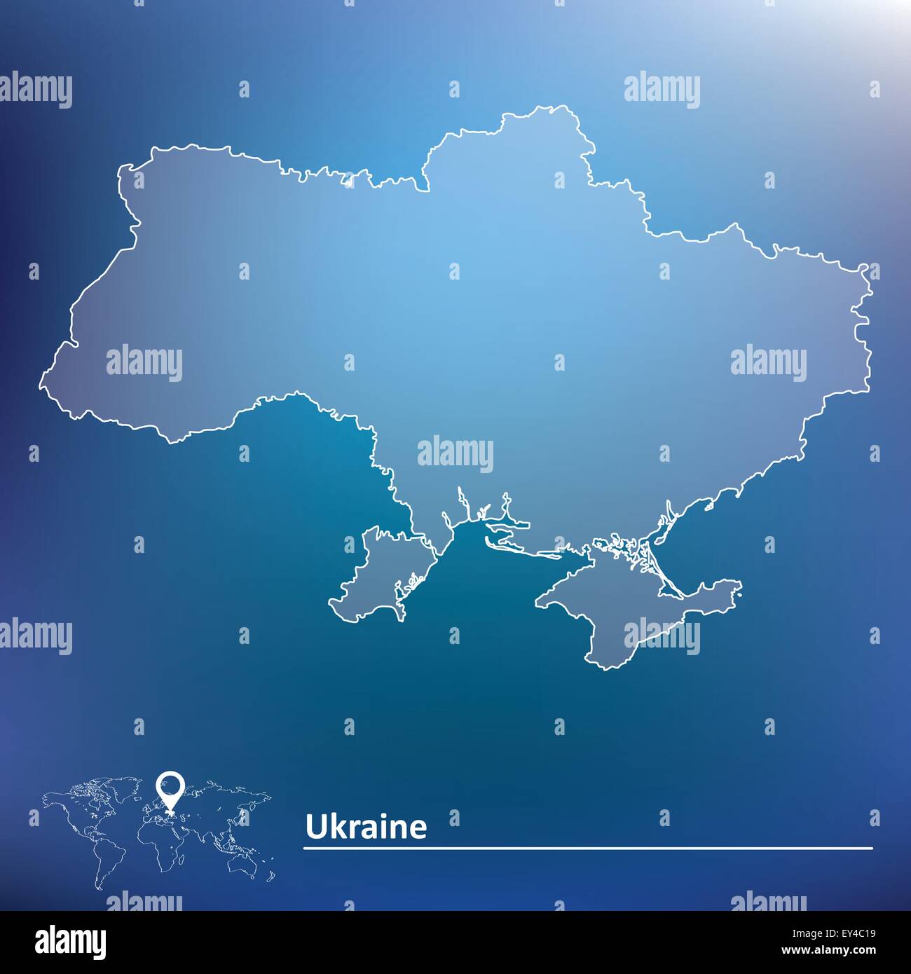 Map of Ukraine - vector illustration Stock Vector Image & Art - Alamy