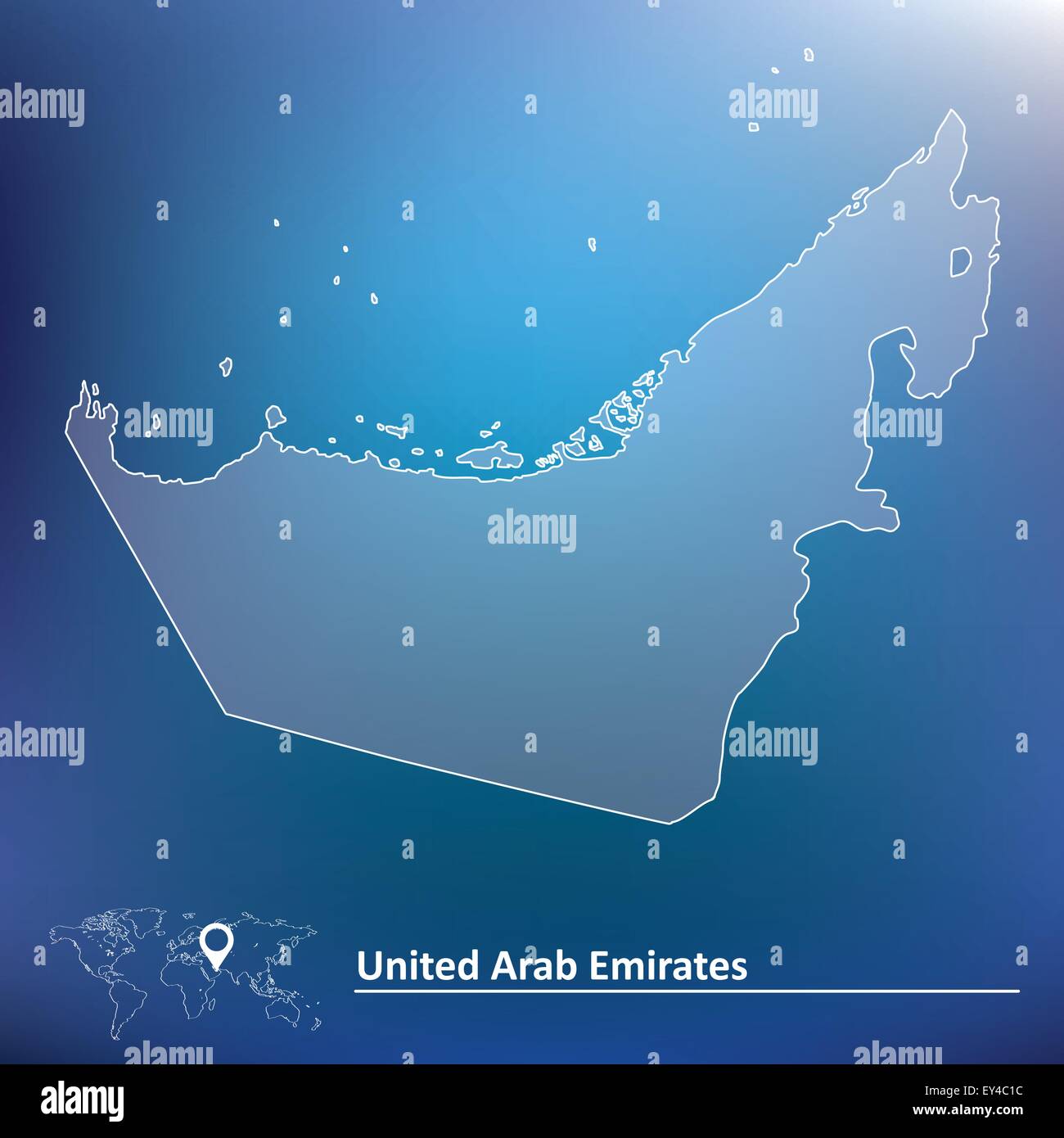 Map of united arab emirates Stock Vector Images - Alamy