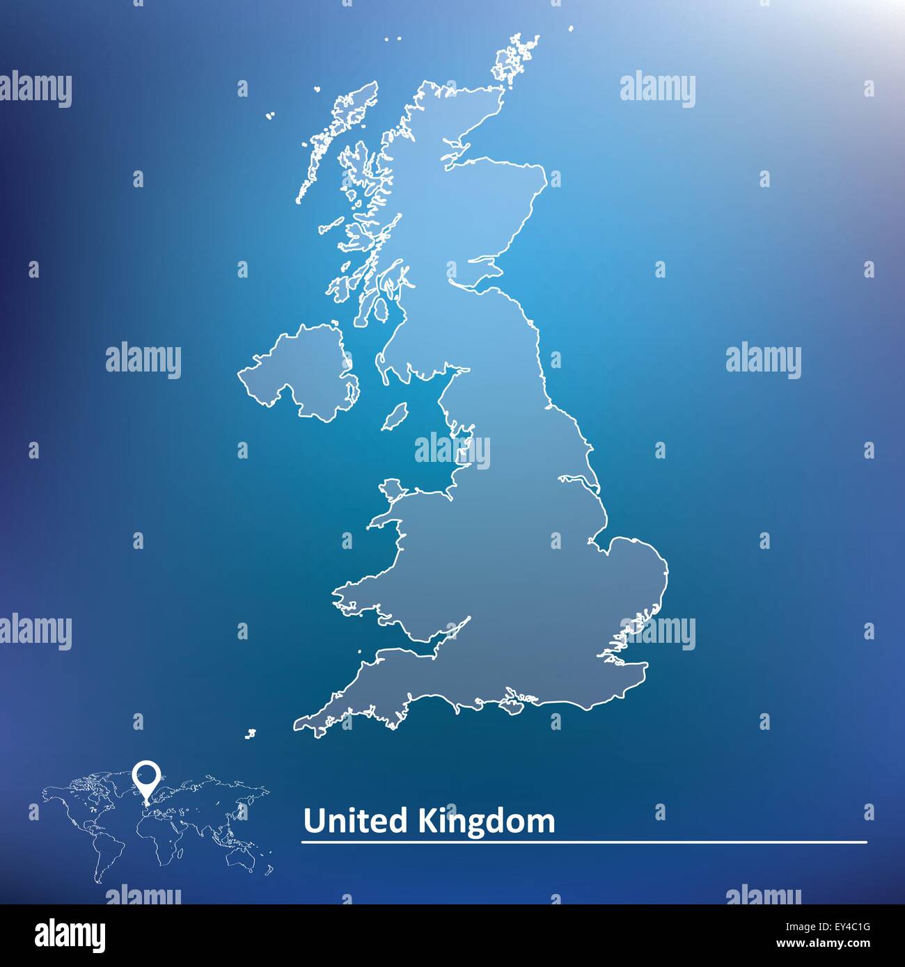 Map of United Kingdom - vector illustration Stock Vector Image & Art ...
