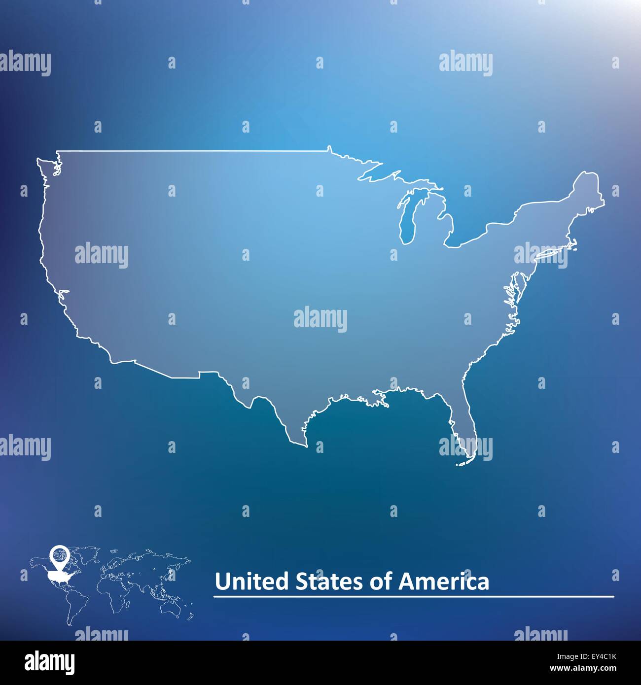 Map of united states of america vector Stock Vector Images - Alamy