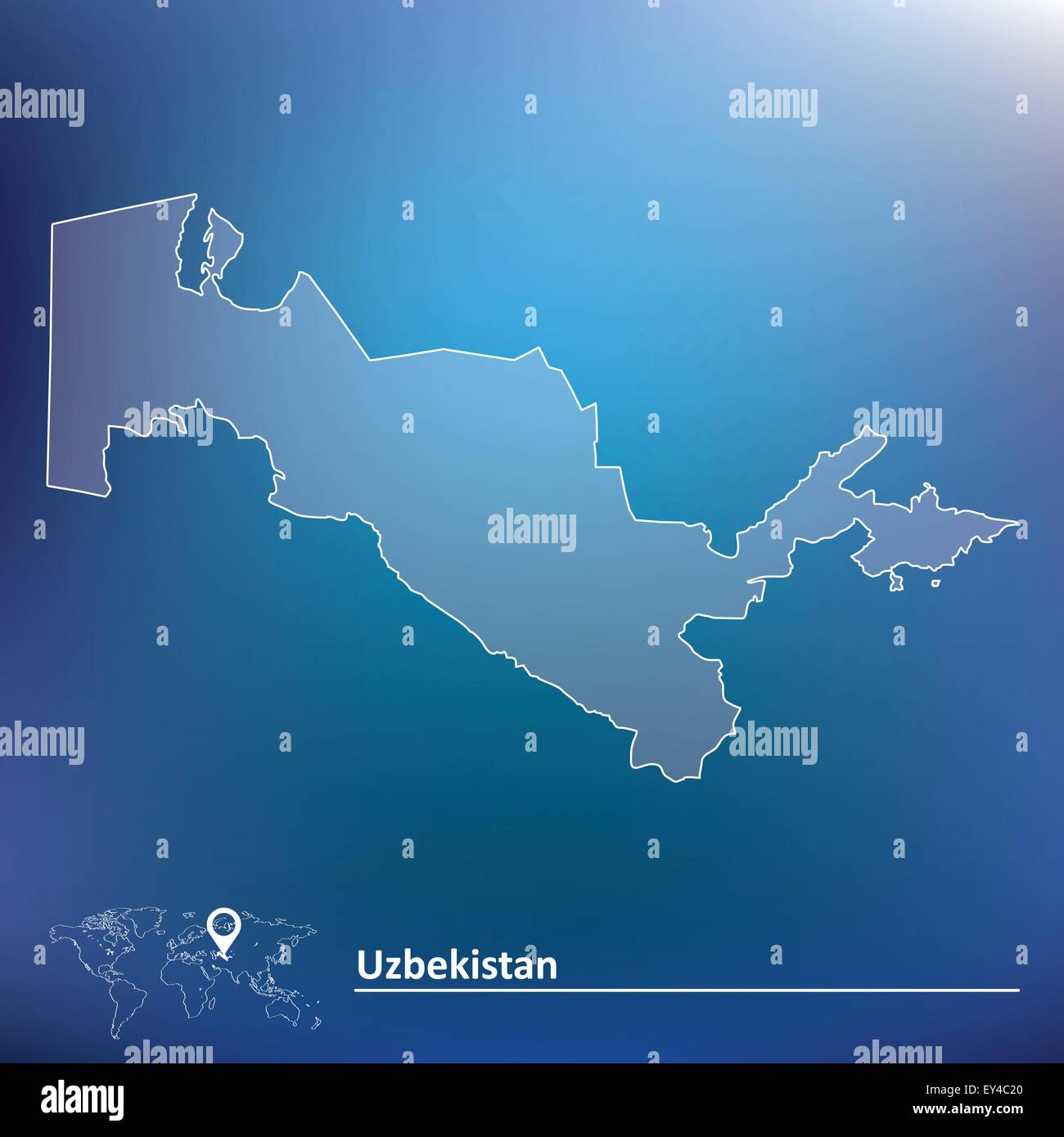 Map of Uzbekistan - vector illustration Stock Vector Image & Art - Alamy