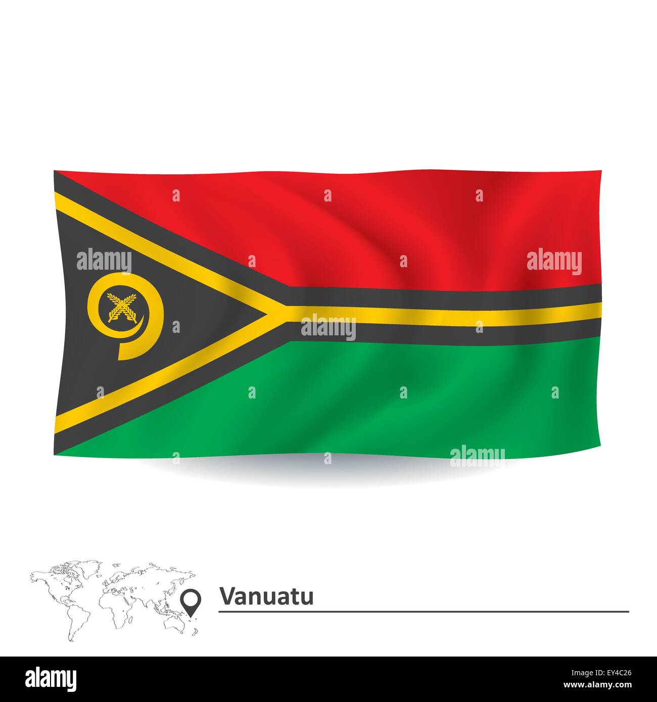 Flag of Vanuatu - vector illustration Stock Vector Image & Art - Alamy