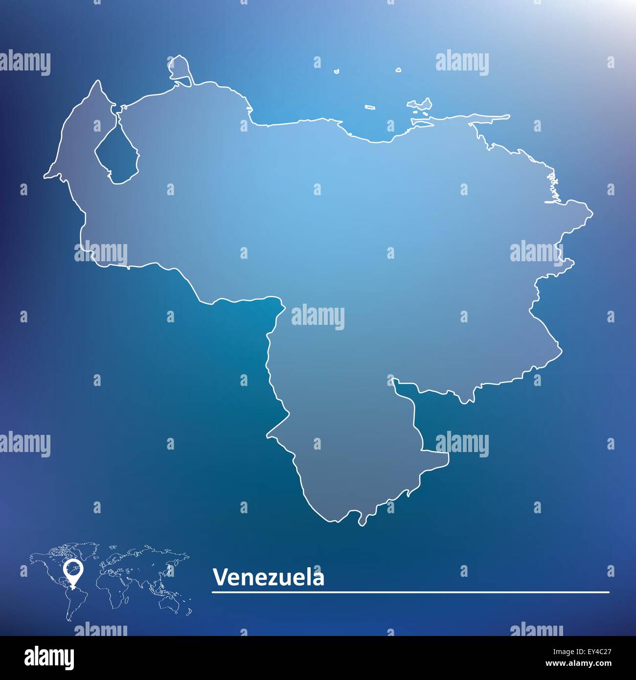 Country venezuela map vector vectors hi-res stock photography and ...
