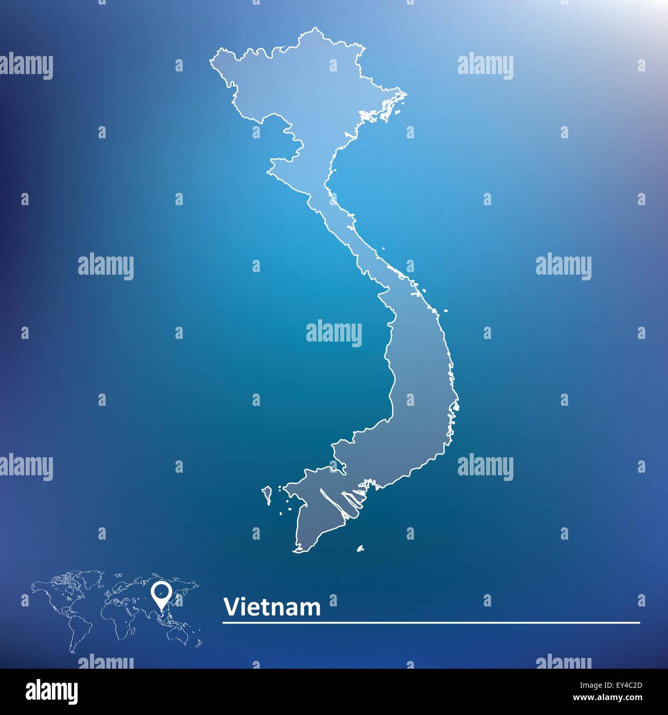 Map of Vietnam - vector illustration Stock Vector Image & Art - Alamy