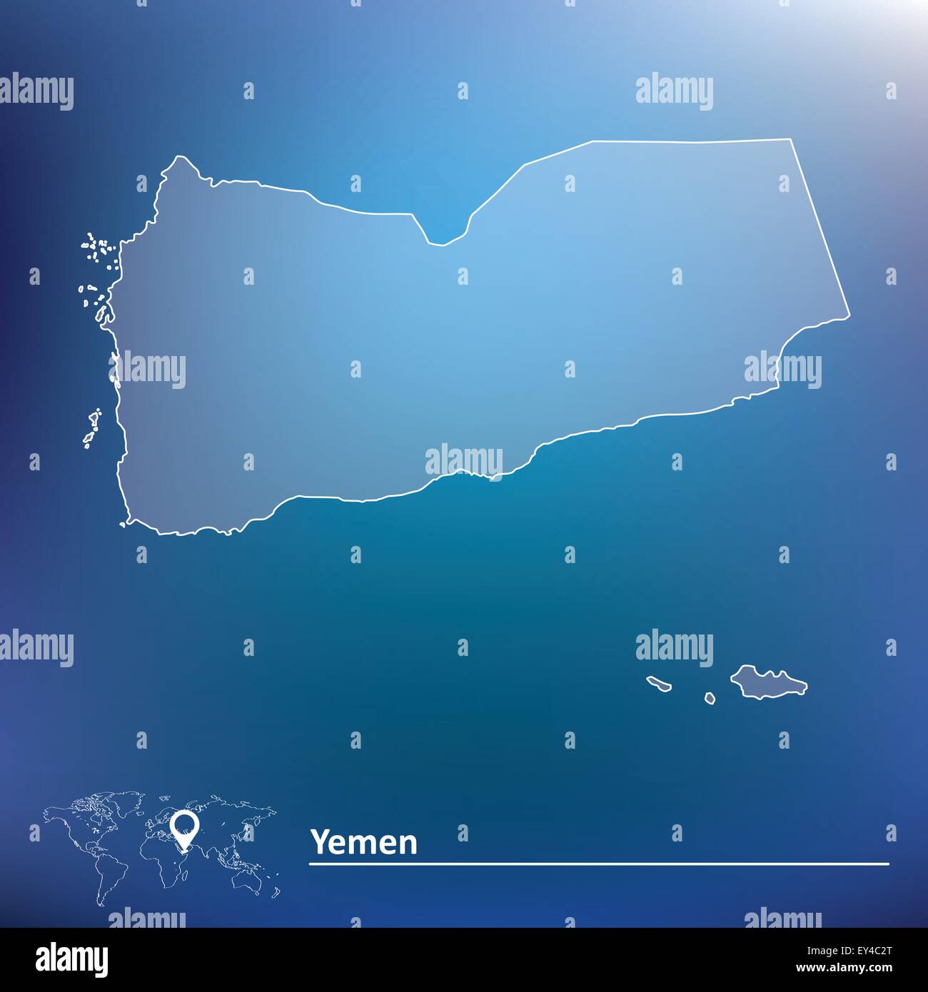 Map of Yemen - vector illustration Stock Vector Image & Art - Alamy