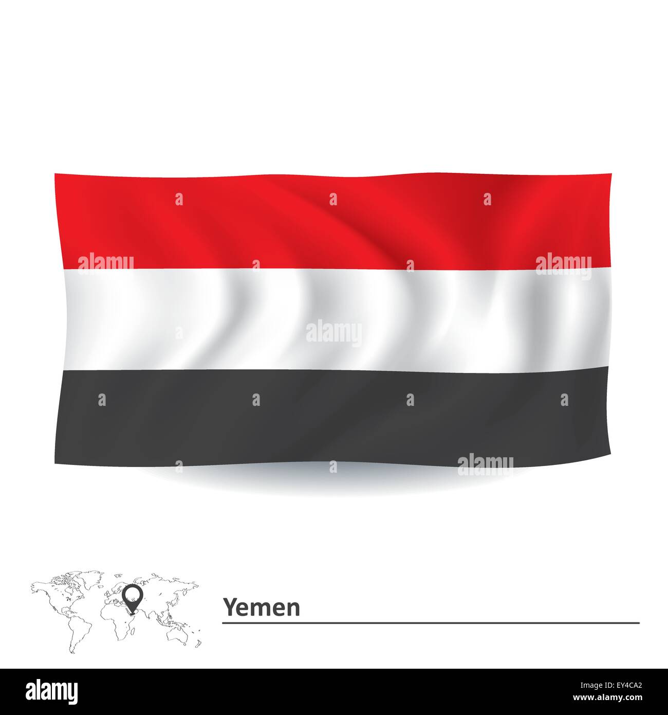 Flag of Yemen - vector illustration Stock Vector Image & Art - Alamy