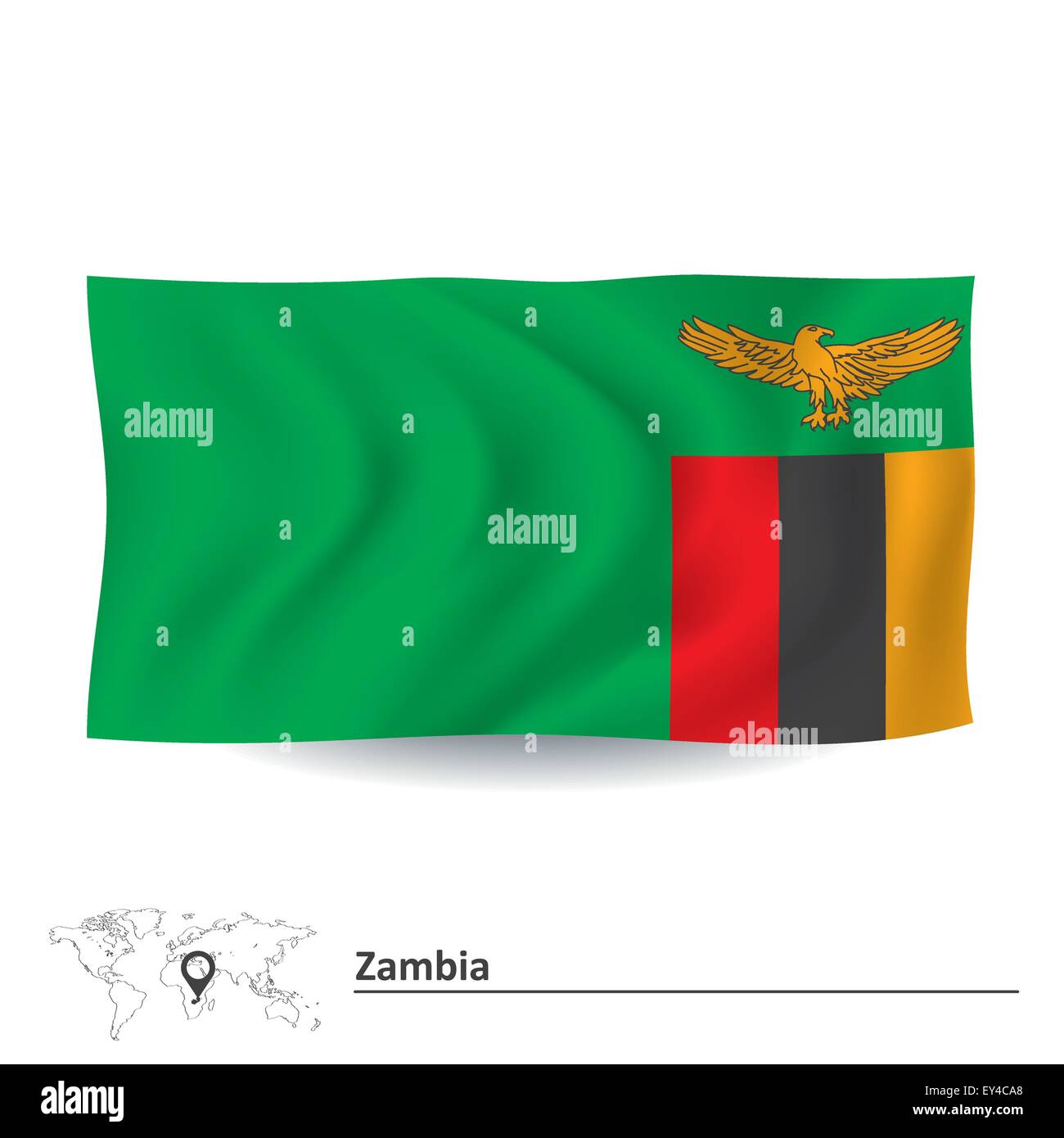 Flag of Zambia - vector illustration Stock Vector Image & Art - Alamy