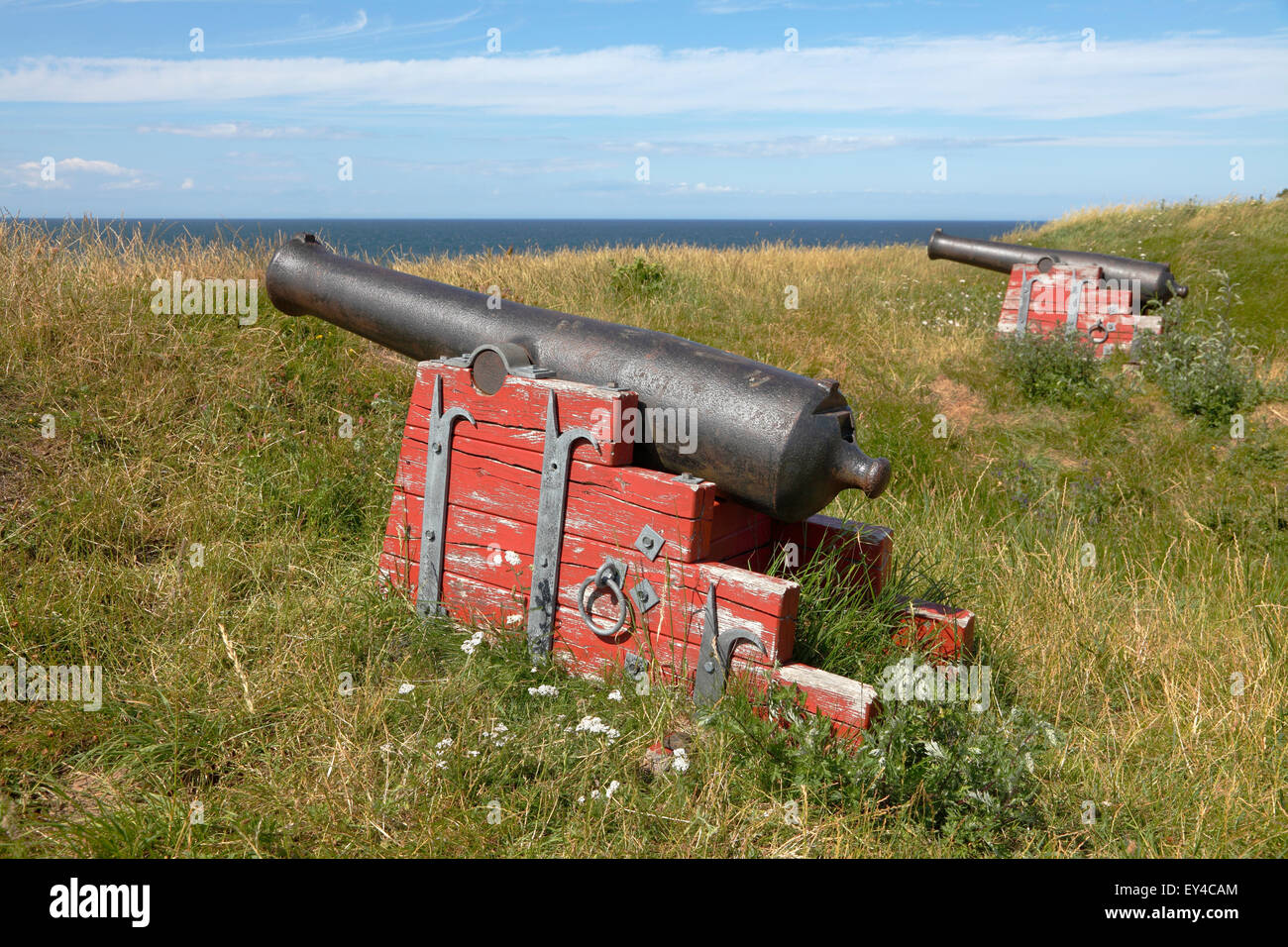 Remains of the Hundested battery "Skansen" built 1808 to protect the ...