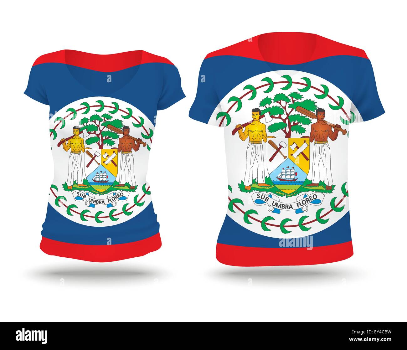 Flag shirt design of Belize - vector illustration Stock Vector Image ...
