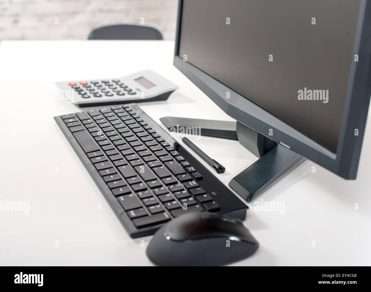 close up of a black desktop computer Stock Photo - Alamy