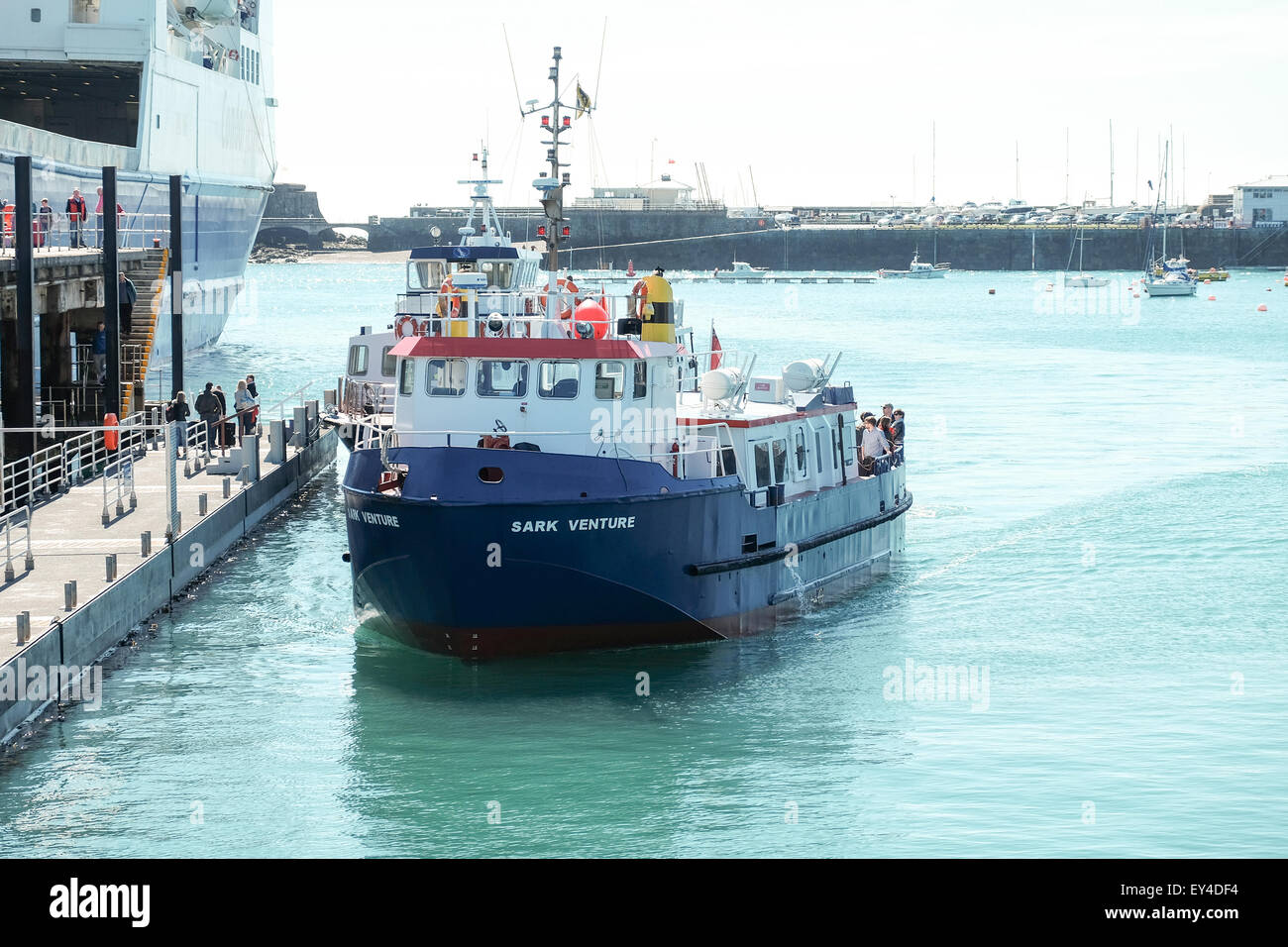 Sark Venture island vist boat Stock Photo - Alamy