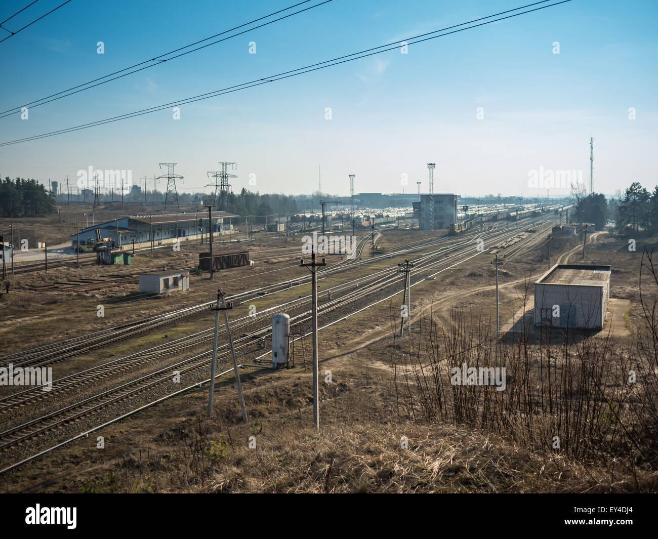 Perspective view of the railway hi-res stock photography and images - Alamy