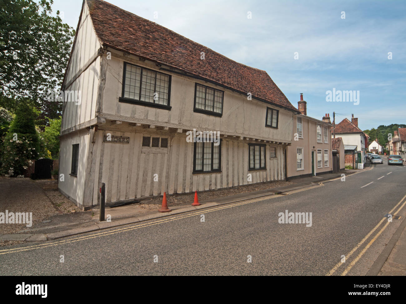 Nayland, Timber Framed House Butchers, Suffolk, East Anglia, England ...