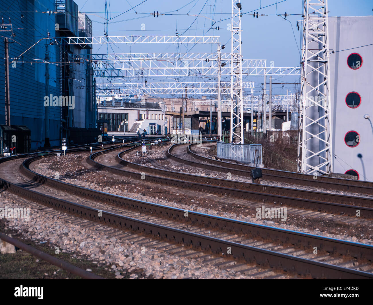 Perspective view of the railway hi-res stock photography and images - Alamy