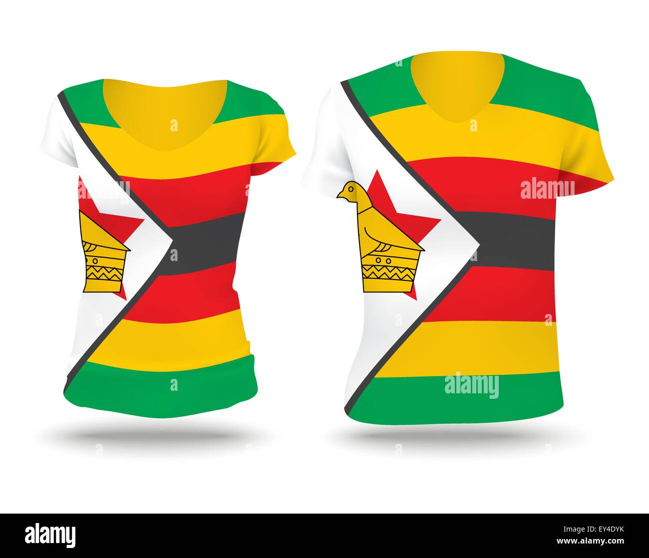 Flag shirt design of Zimbabwe - vector illustration Stock Vector Image ...