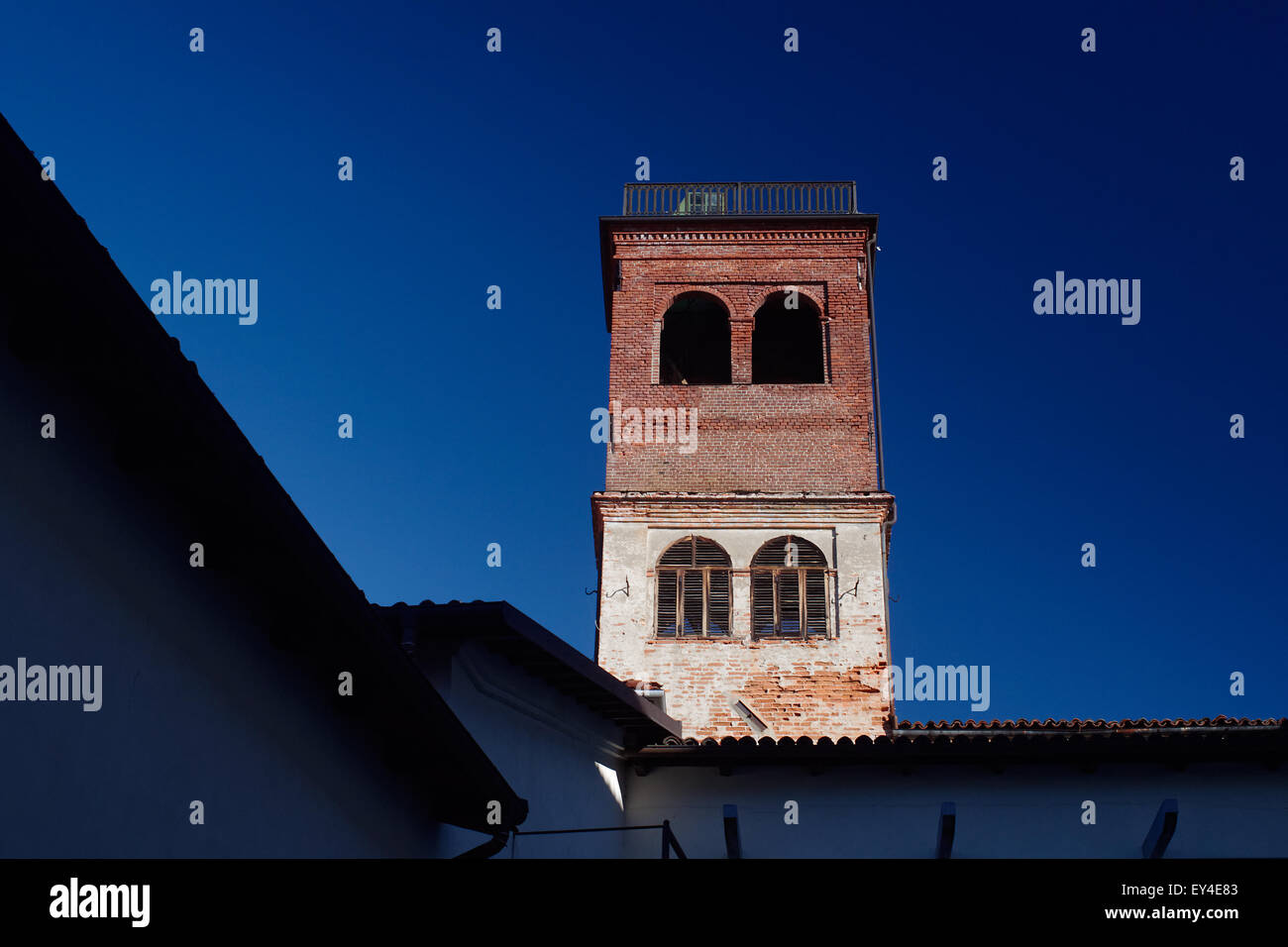 Historic Tower in Piazzo Biella, Italy Stock Photo - Alamy