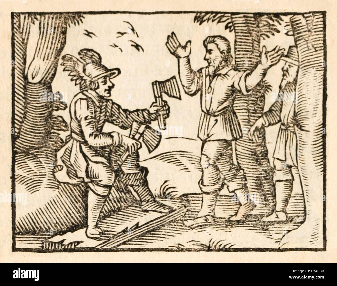 'Mercury and The Carpenter' (aka 'Hermes and the Woodcutter' fable by ...