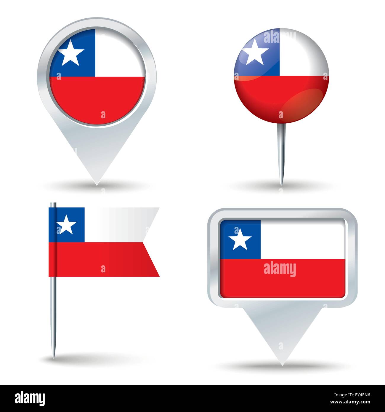 Flag map of chile Cut Out Stock Images & Pictures - Alamy