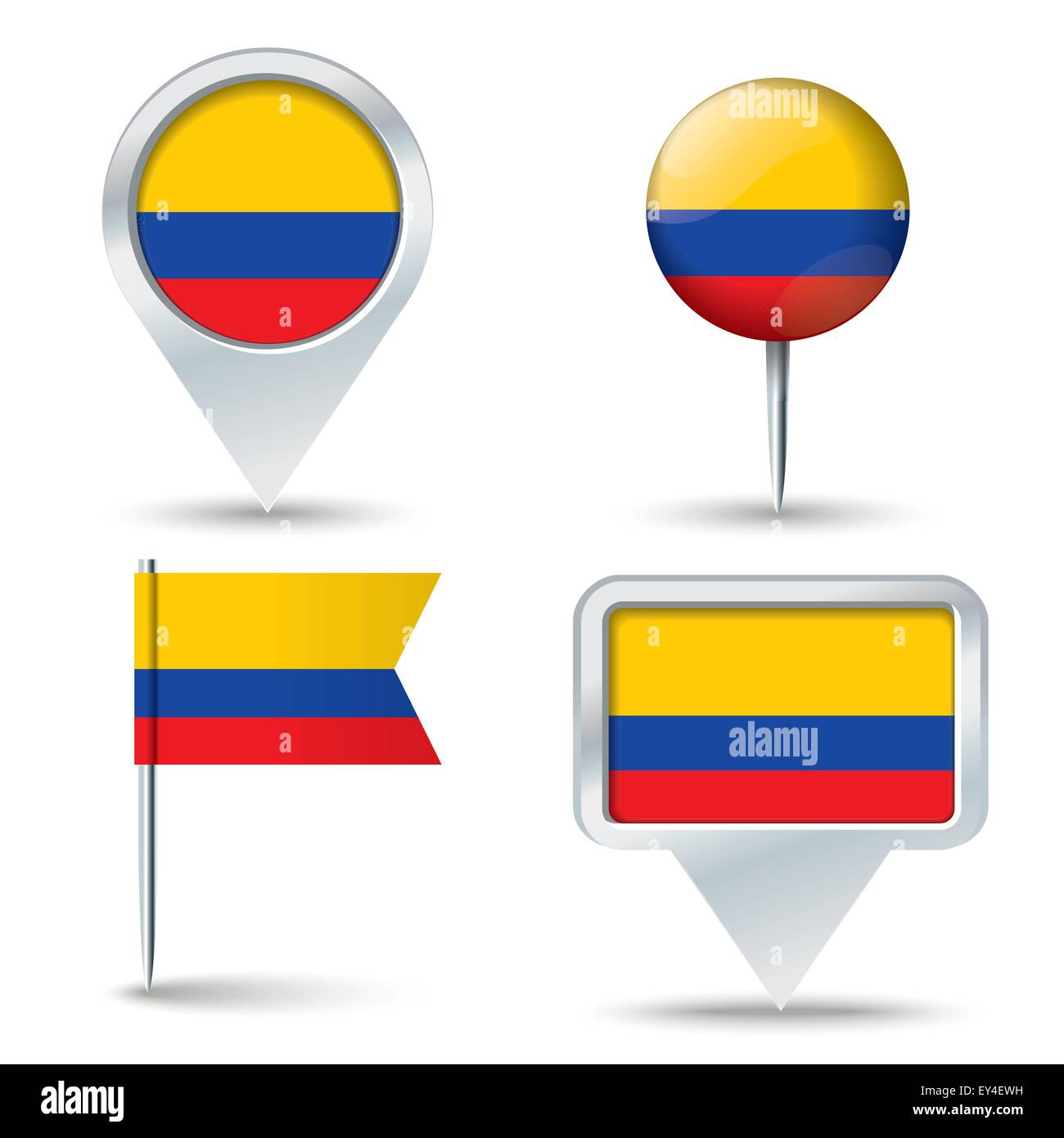 Colombia map pin hi-res stock photography and images - Alamy