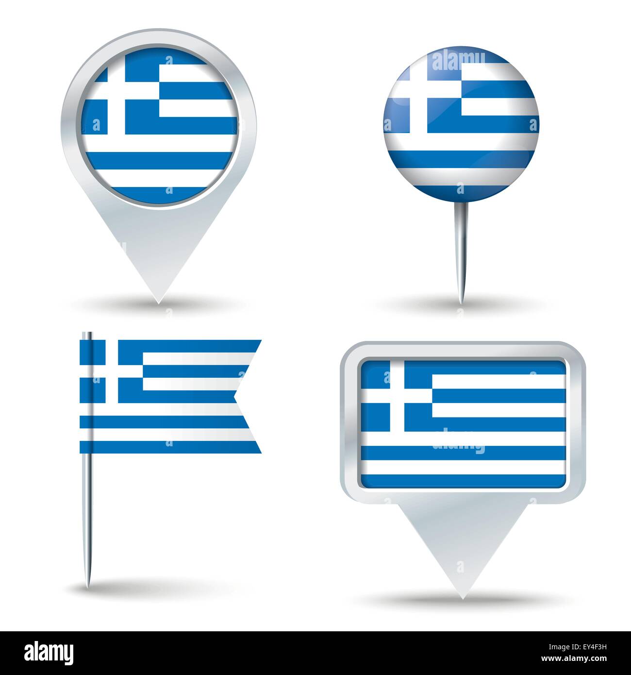 Flag map of greece Stock Vector Images - Alamy