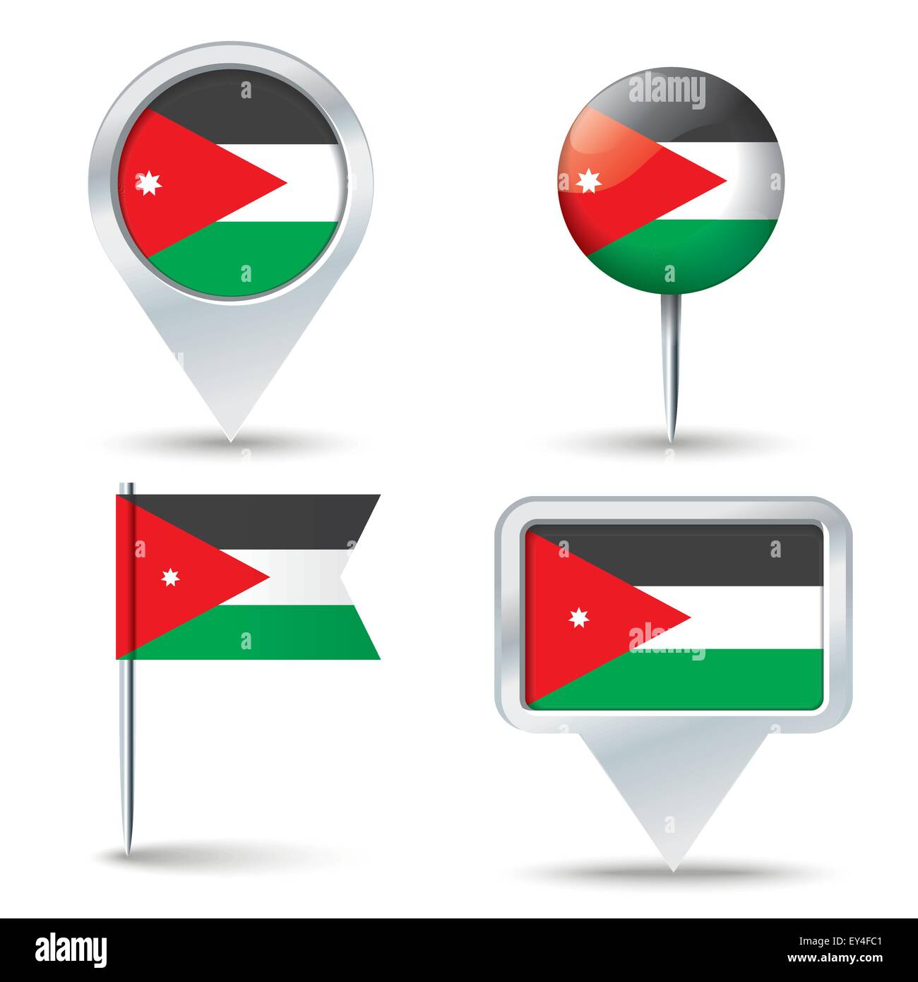 Flag of jordan vector hi-res stock photography and images - Alamy