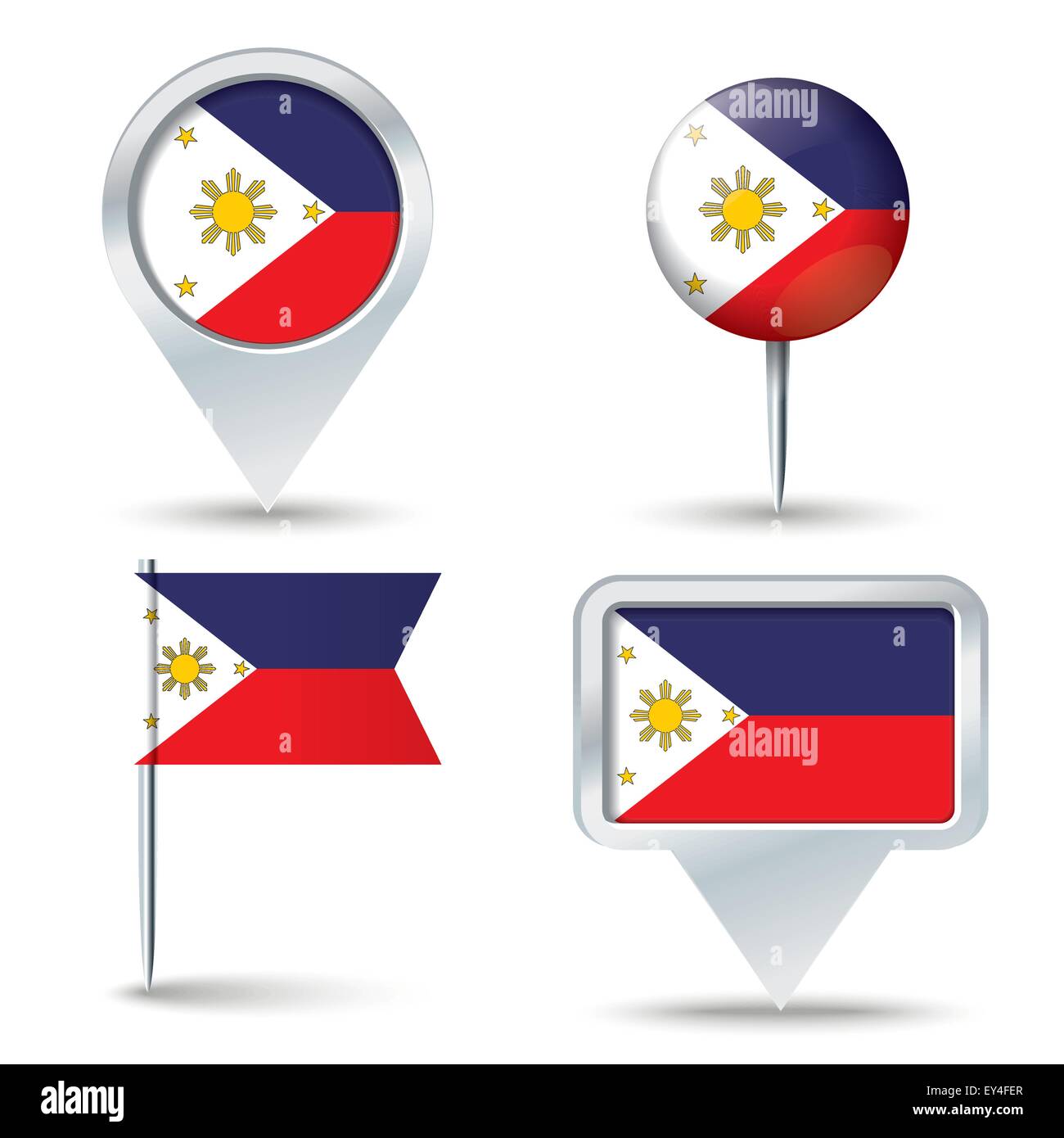 Philippines map pin hi-res stock photography and images - Alamy