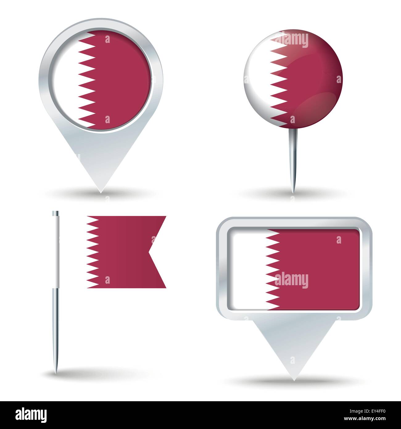 Qatar map pin hi-res stock photography and images - Alamy