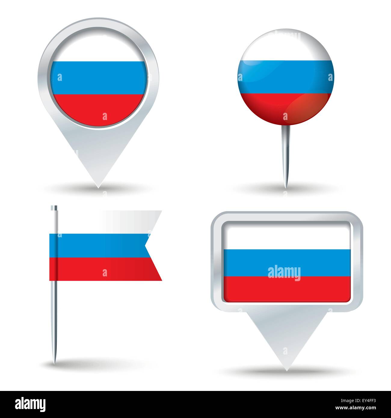 Map pointer flag russia Stock Vector Images - Alamy