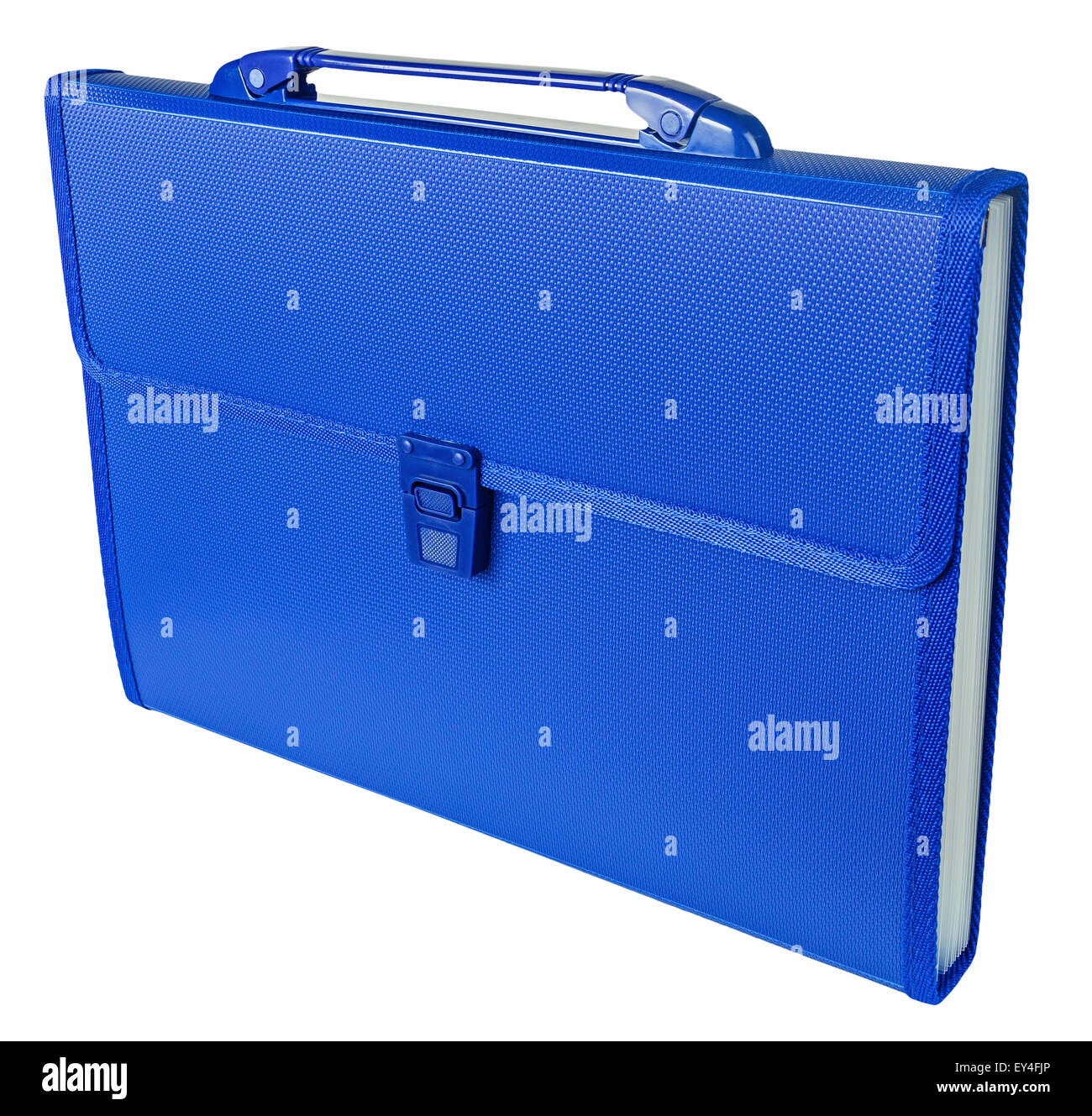 the blue briefcase isolated on white background Stock Photo - Alamy