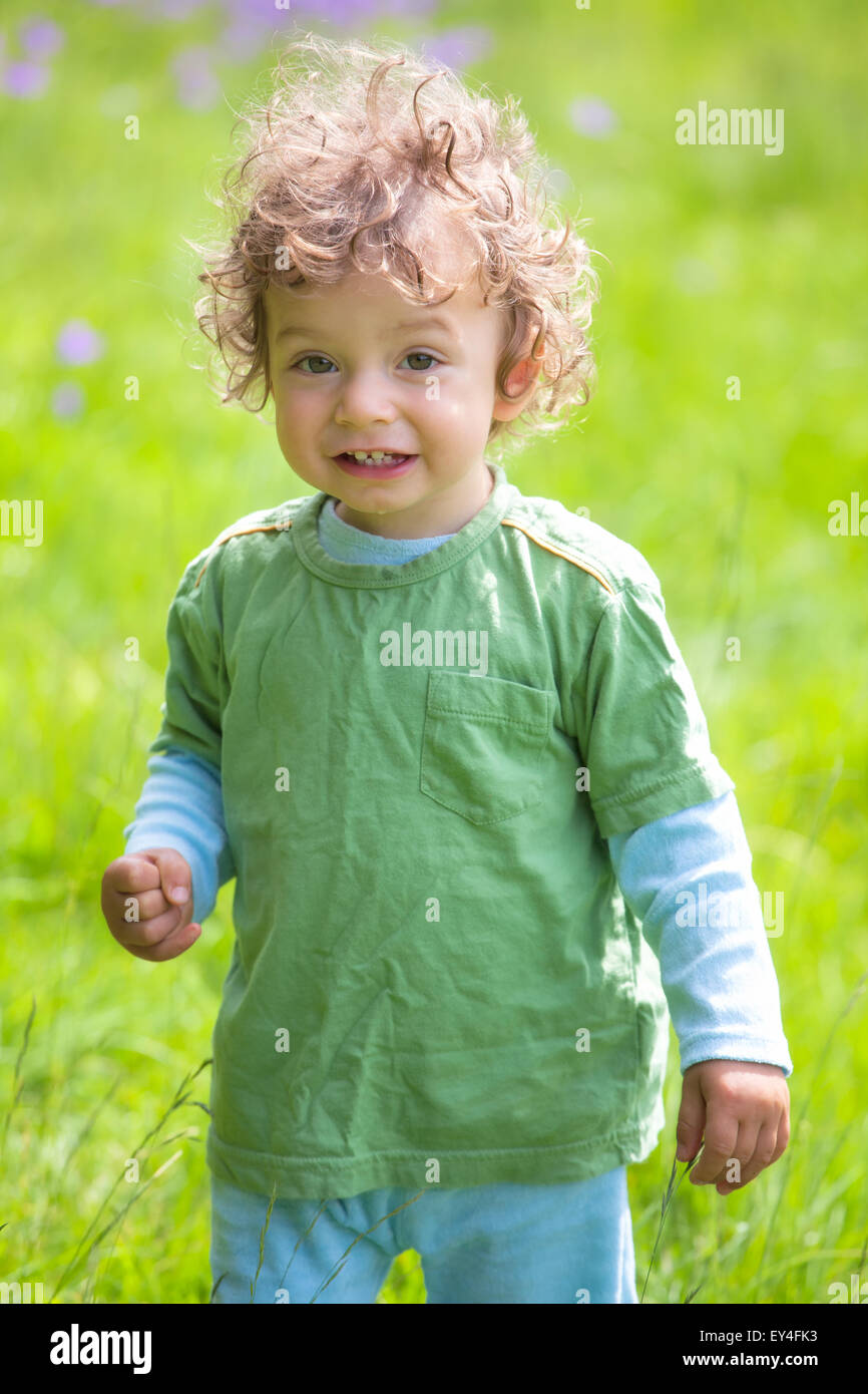 The Portrait Of A 1 And A Half Year Old Baby Boy Enjoying The Outdoors
