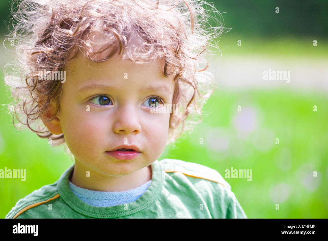 The portrait of a 1 and a half year old baby boy enjoying the outdoors Stock Photo - Alamy