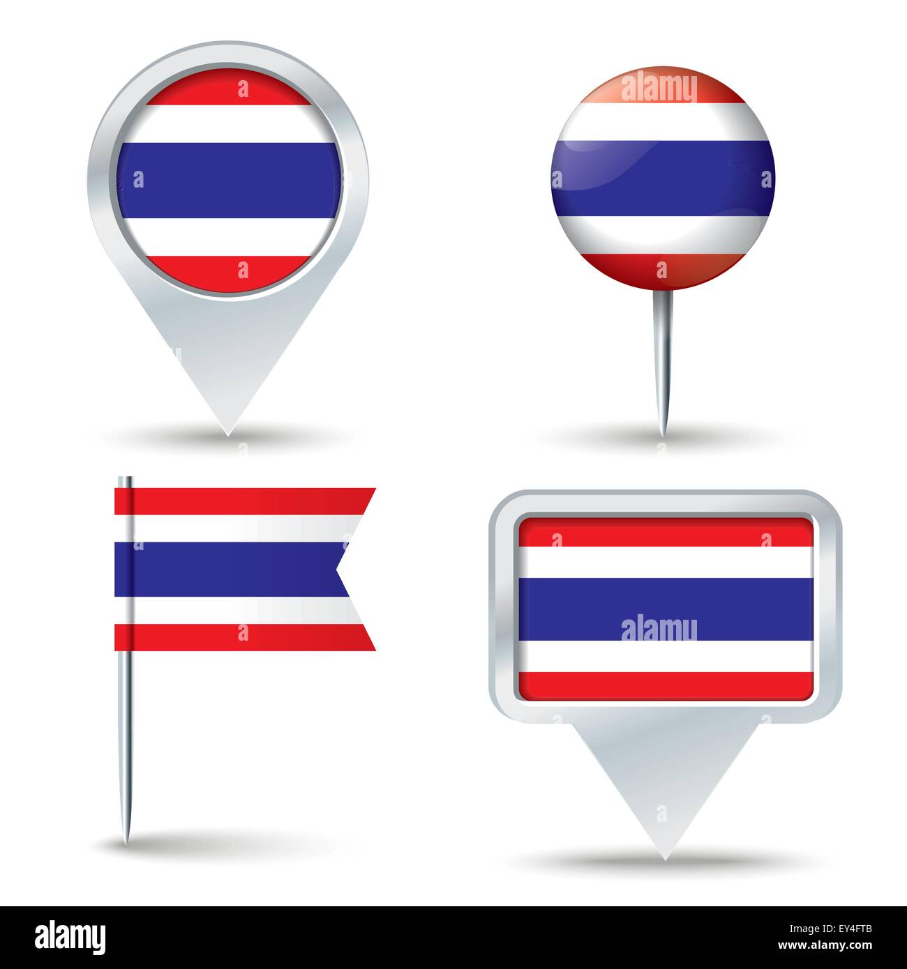 Thailand map pin hi-res stock photography and images - Alamy