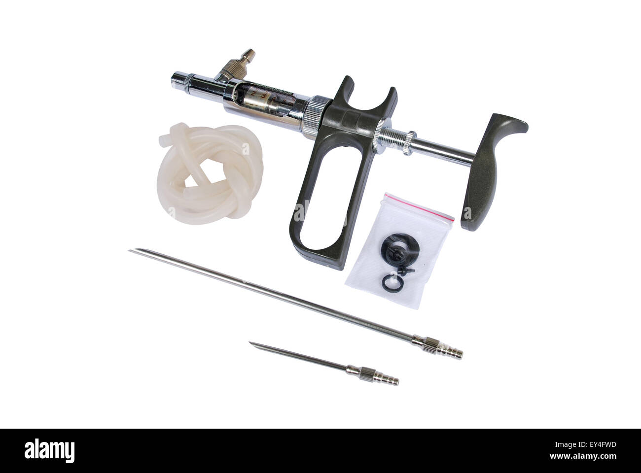 Special tools for veterinarians. A gun for injection Cattle with ...