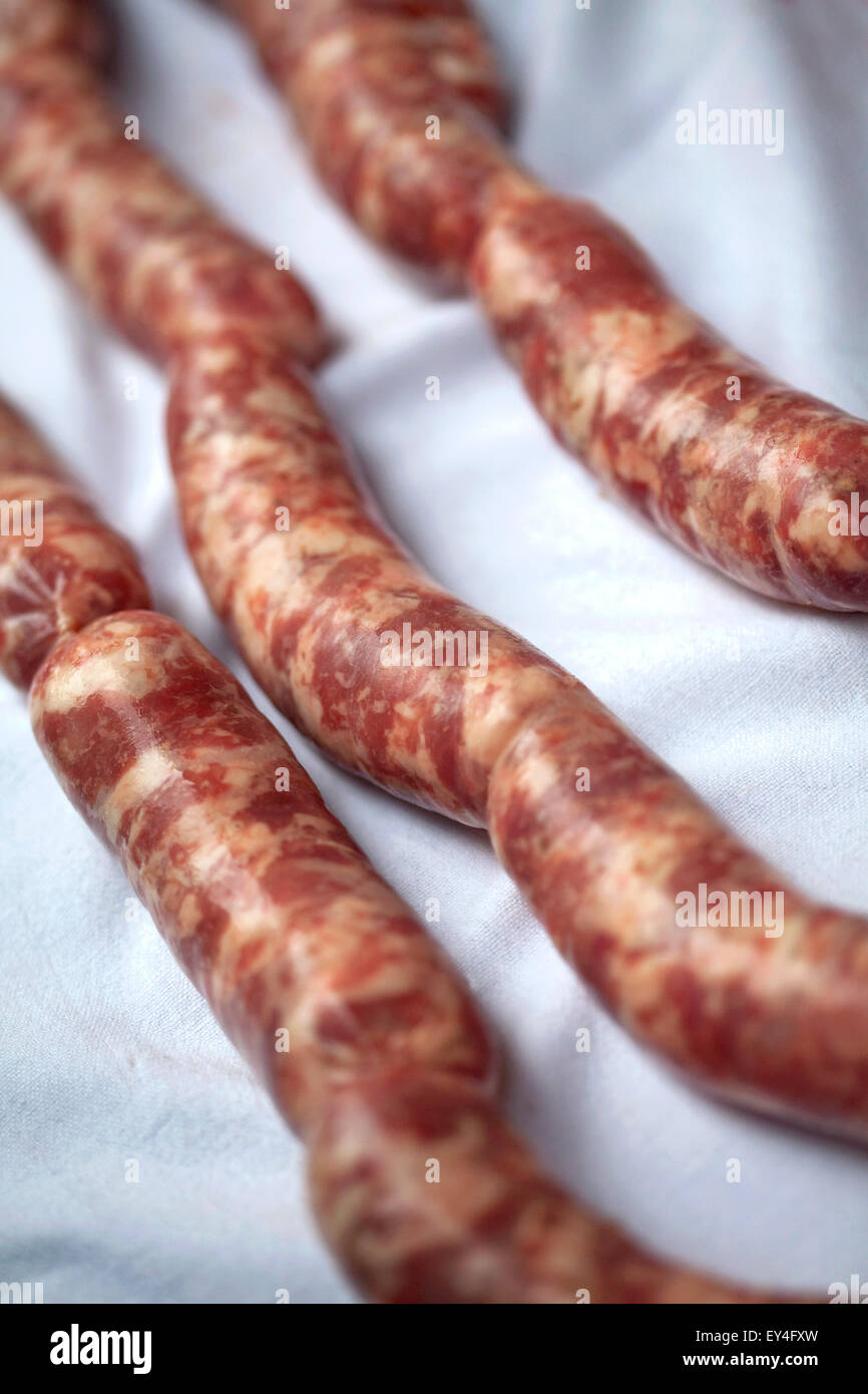 Close up of sausage in a butcher shop Stock Photo - Alamy