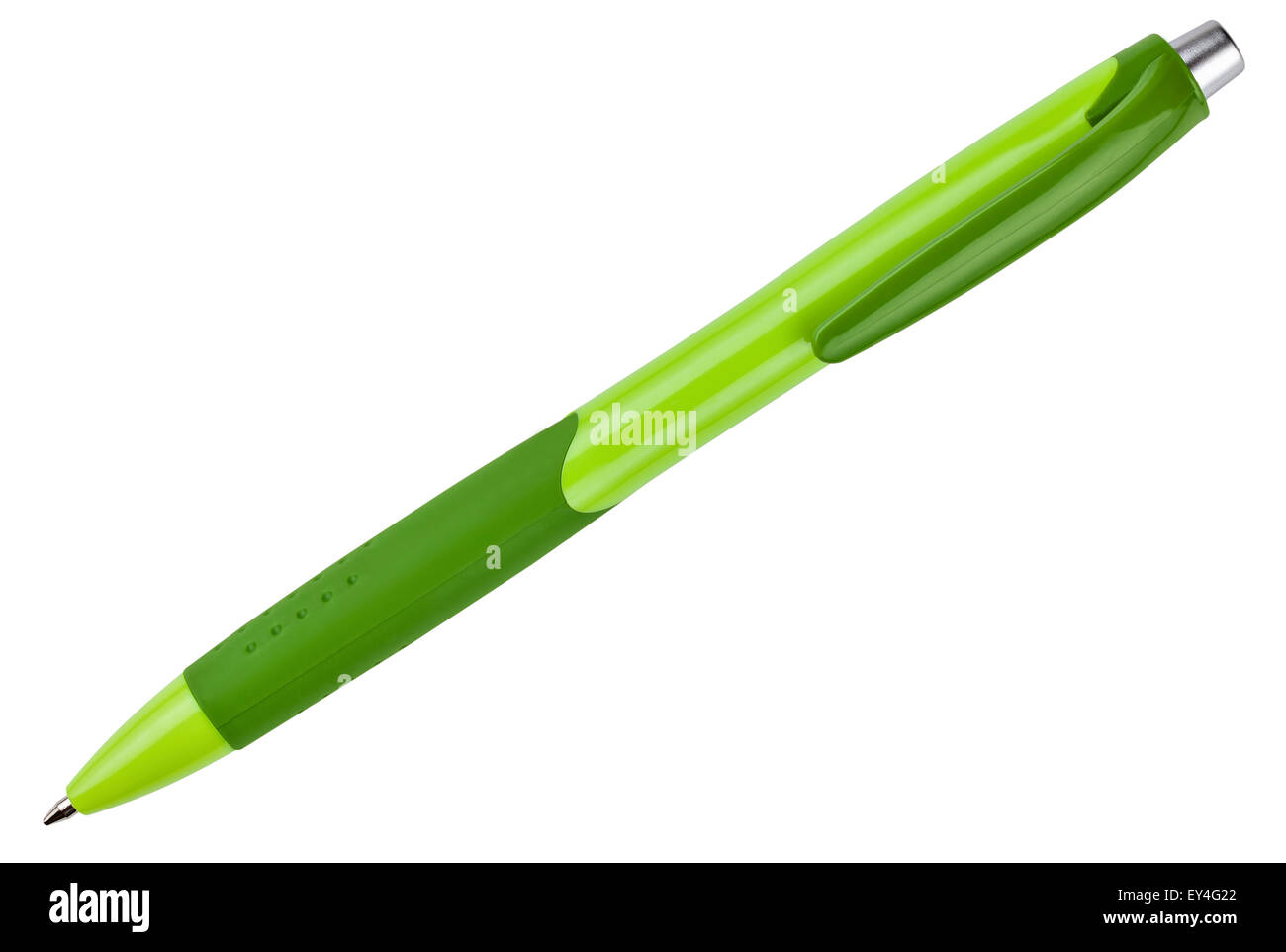 the green ballpoint pen isolated on white background Stock Photo - Alamy