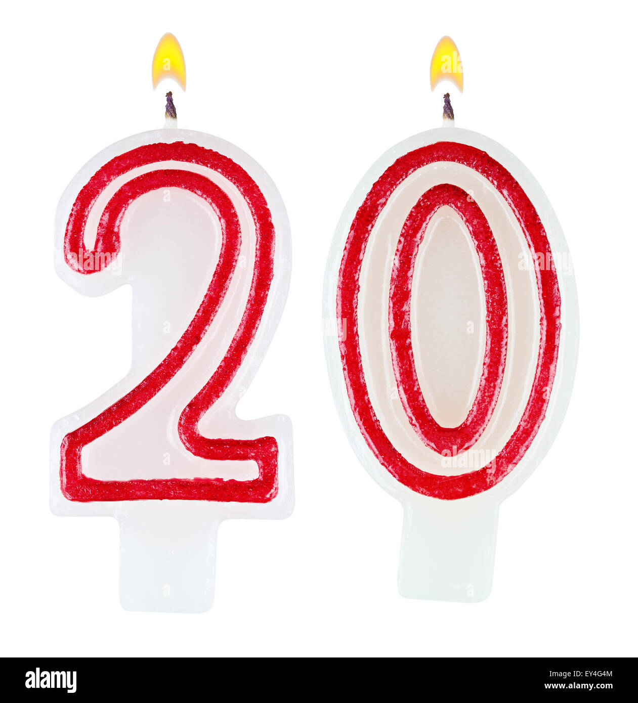 Birthday cake candles number 20 hi-res stock photography and images - Alamy