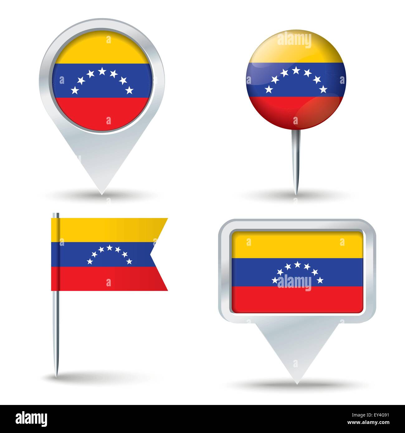 Venezuela map pin hi-res stock photography and images - Alamy