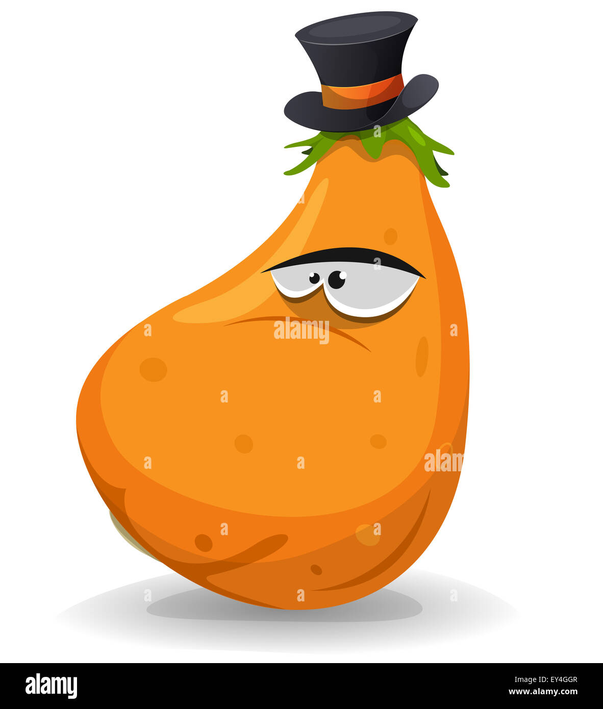 Illustration of a cartoon funny pumpkin vegetable character wearing hat ...