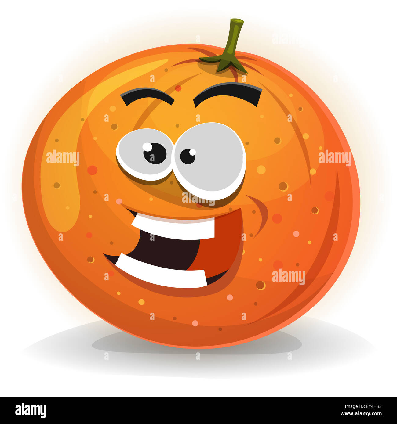Illustration of a cartoon funny juicy orange fruit character Stock ...