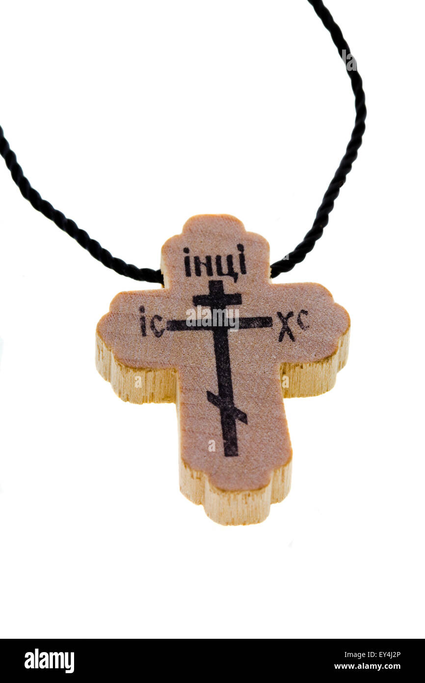 Symbol baptism wooden cross Cut Out Stock Images & Pictures - Alamy