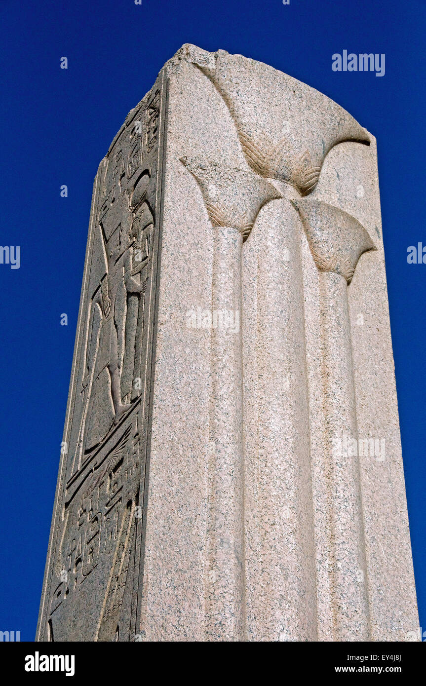 Karnak, Luxor, Egypt. Temple of Karnak sacred to god Amon: the heraldic ...