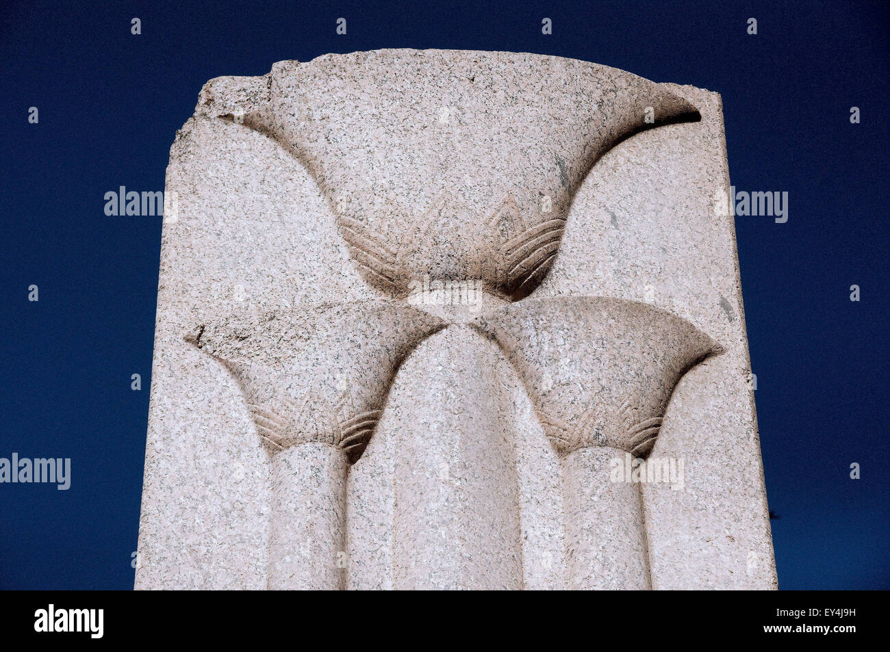 Karnak, Luxor, Egypt. Temple of Karnak sacred to god Amon: the heraldic ...