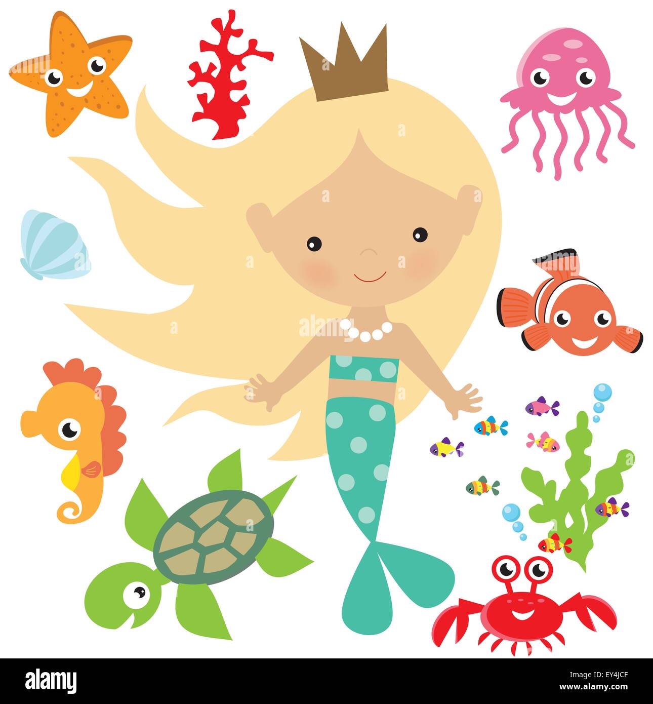 Mermaid vector illustration Stock Vector Image & Art - Alamy
