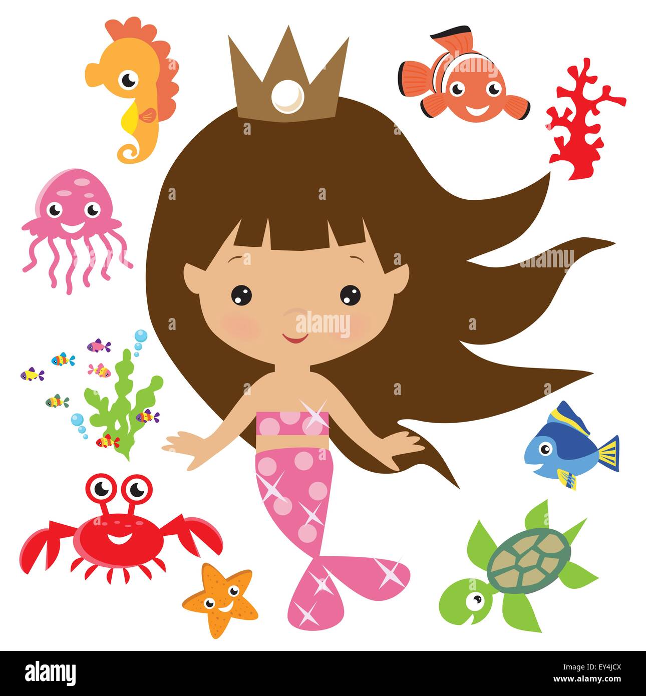 Mermaid vector illustration Stock Vector Image & Art - Alamy