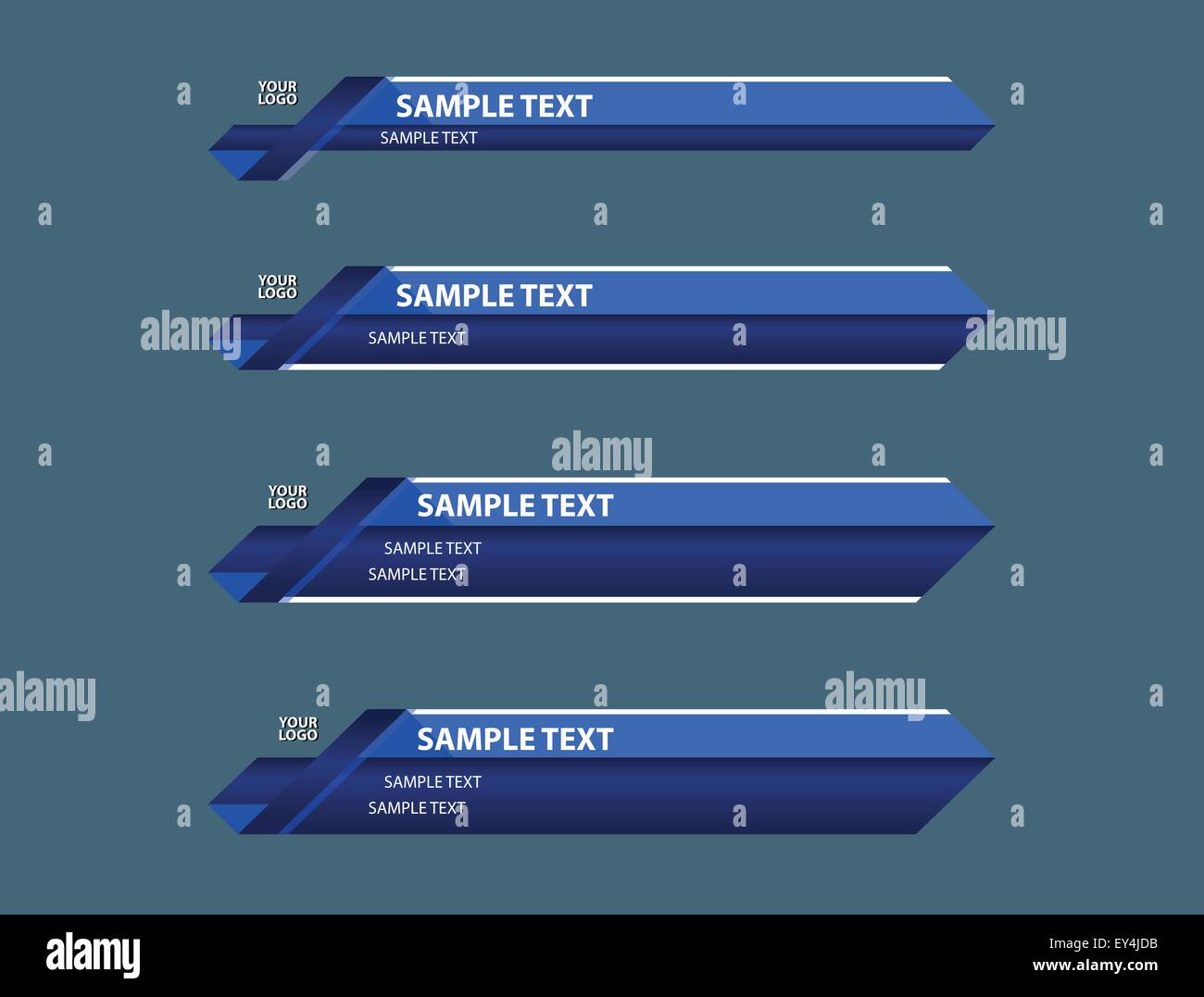 Vector blue lower third bar Stock Vector Images - Alamy
