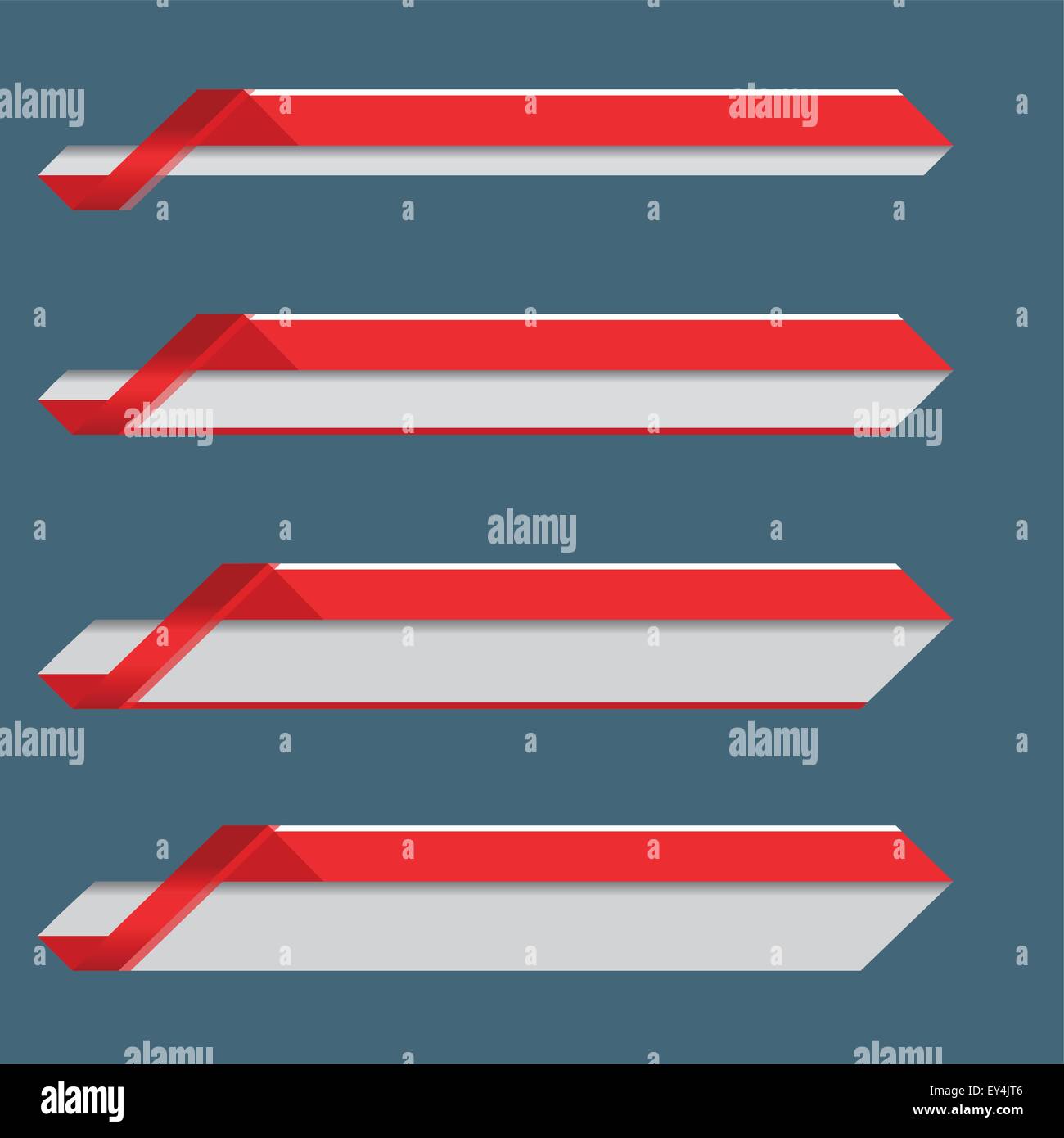 Ribbon red lower third banner bar name Stock Vector Image & Art - Alamy