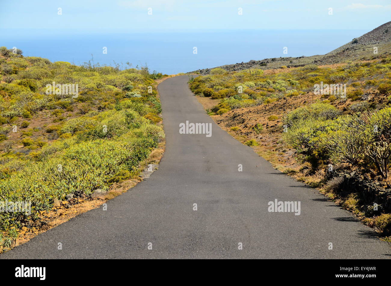 Long Lonely Road Stock Photo - Alamy