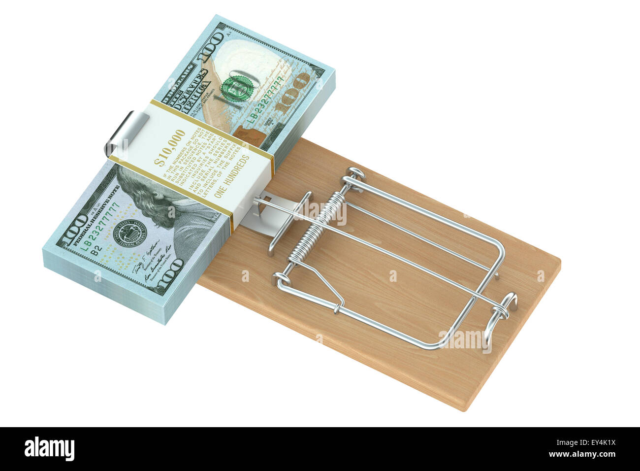 Money Trap isolated on white background Stock Photo - Alamy