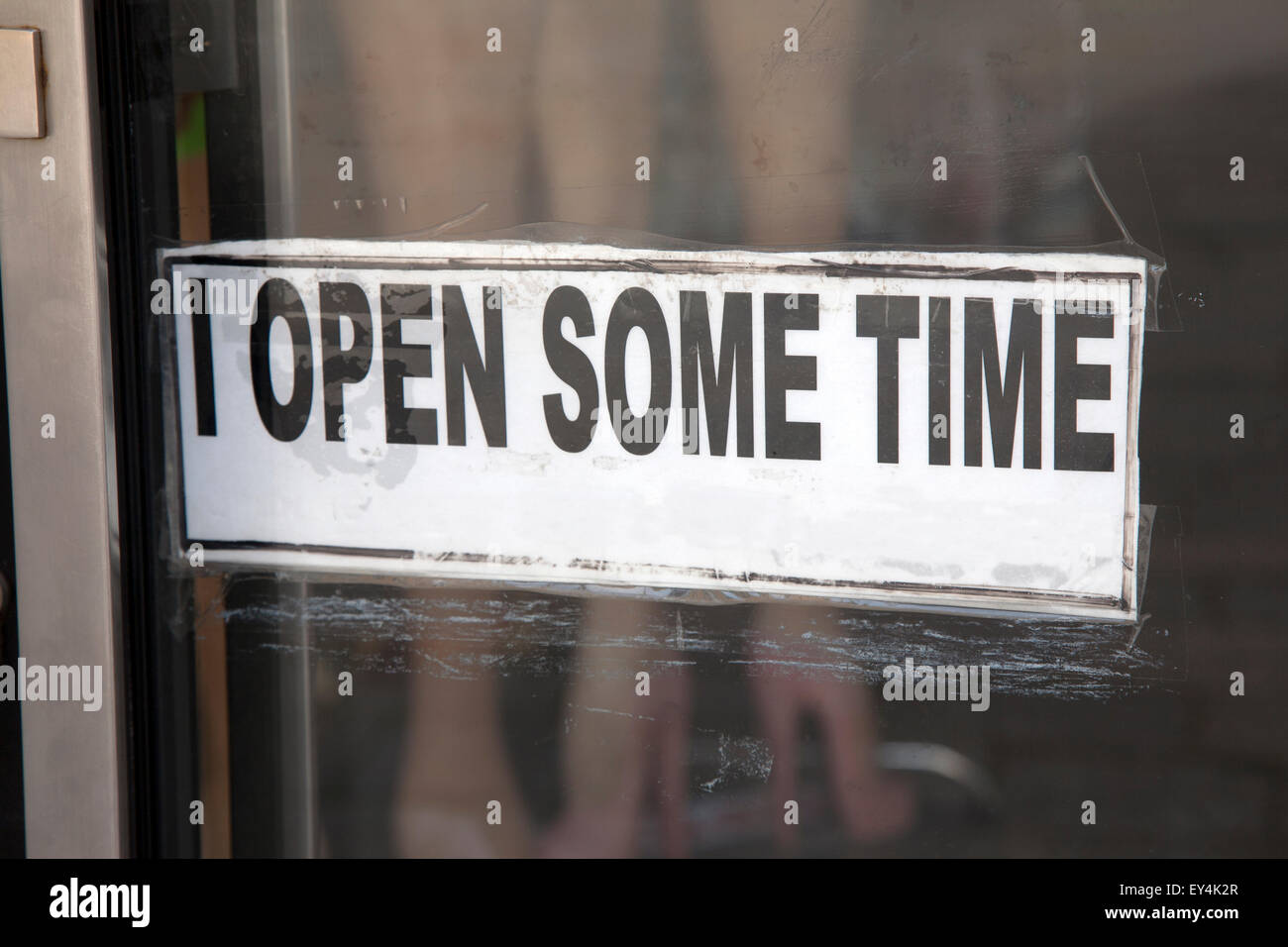 Open Sign on Shop Window Stock Photo - Alamy