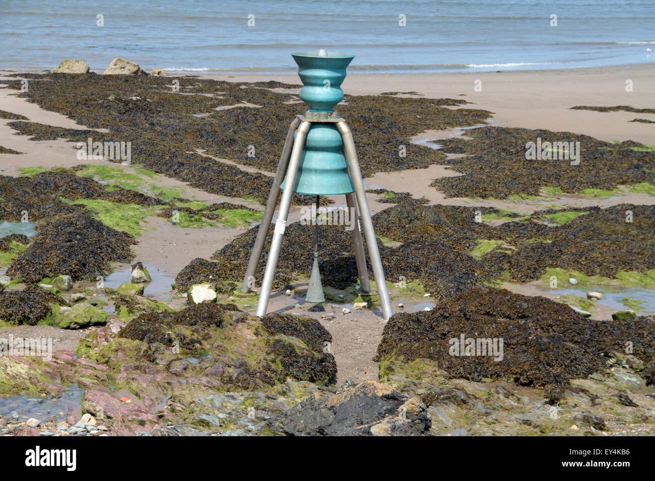 St Patricks time and tide bell Cemaes Anglesey North Wales Stock Photo ...